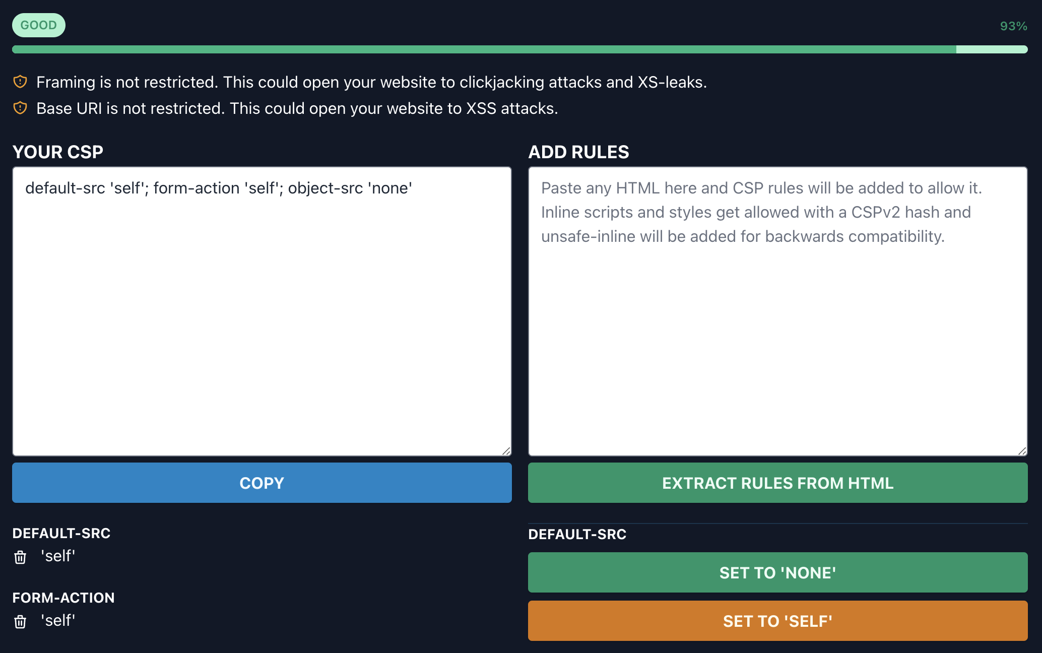 CSP Tool – AppSec Monkey